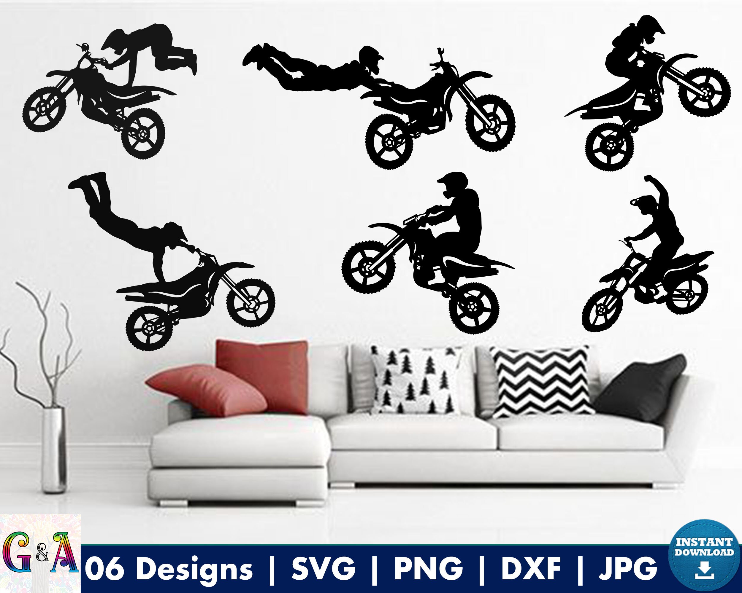 Motocross Svg Dirt Bike Svg Files Bundle for Cricut - Etsy
