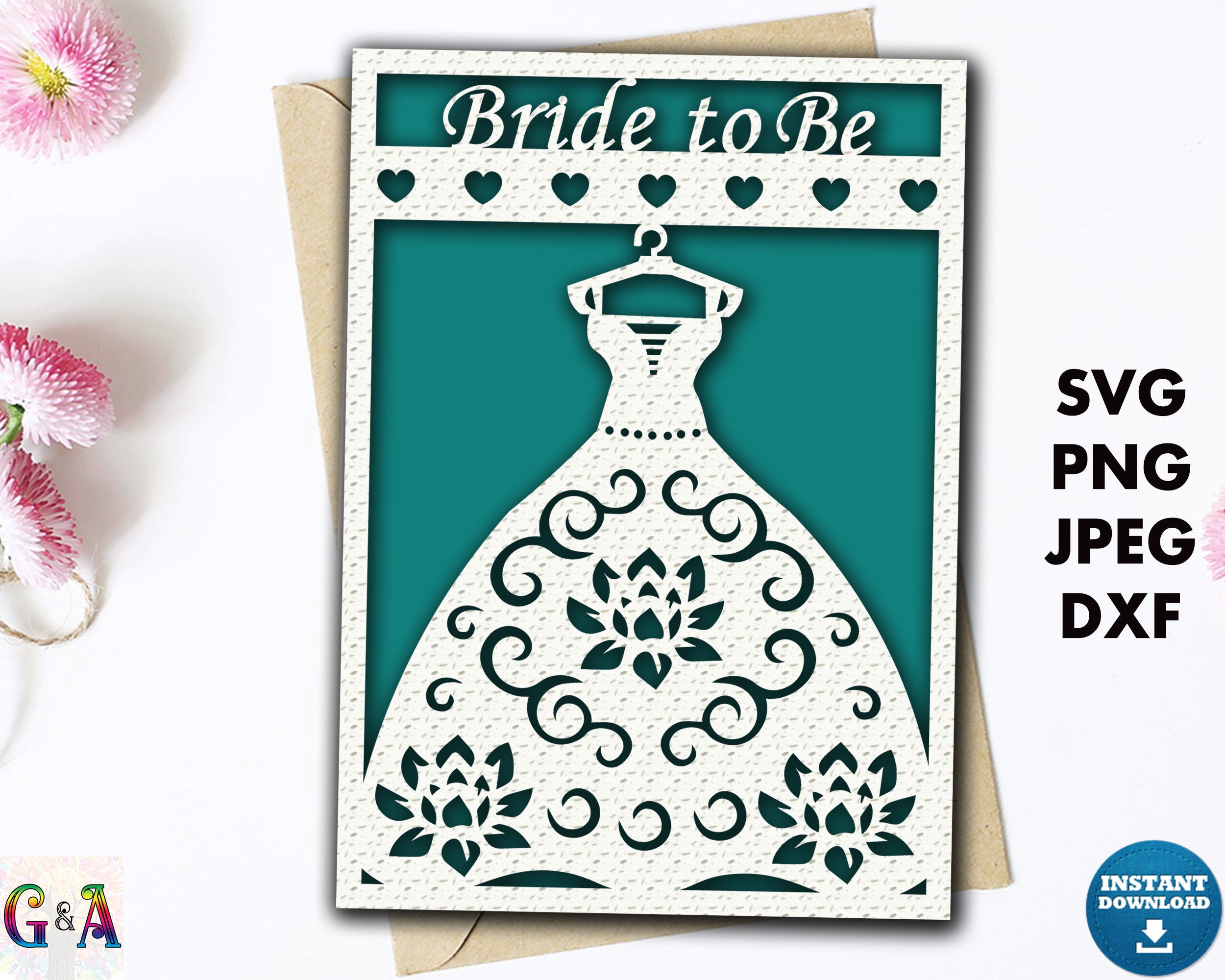 Bridal Shower Card Svg File for Cricut Bride to Be Card Svg - Etsy
