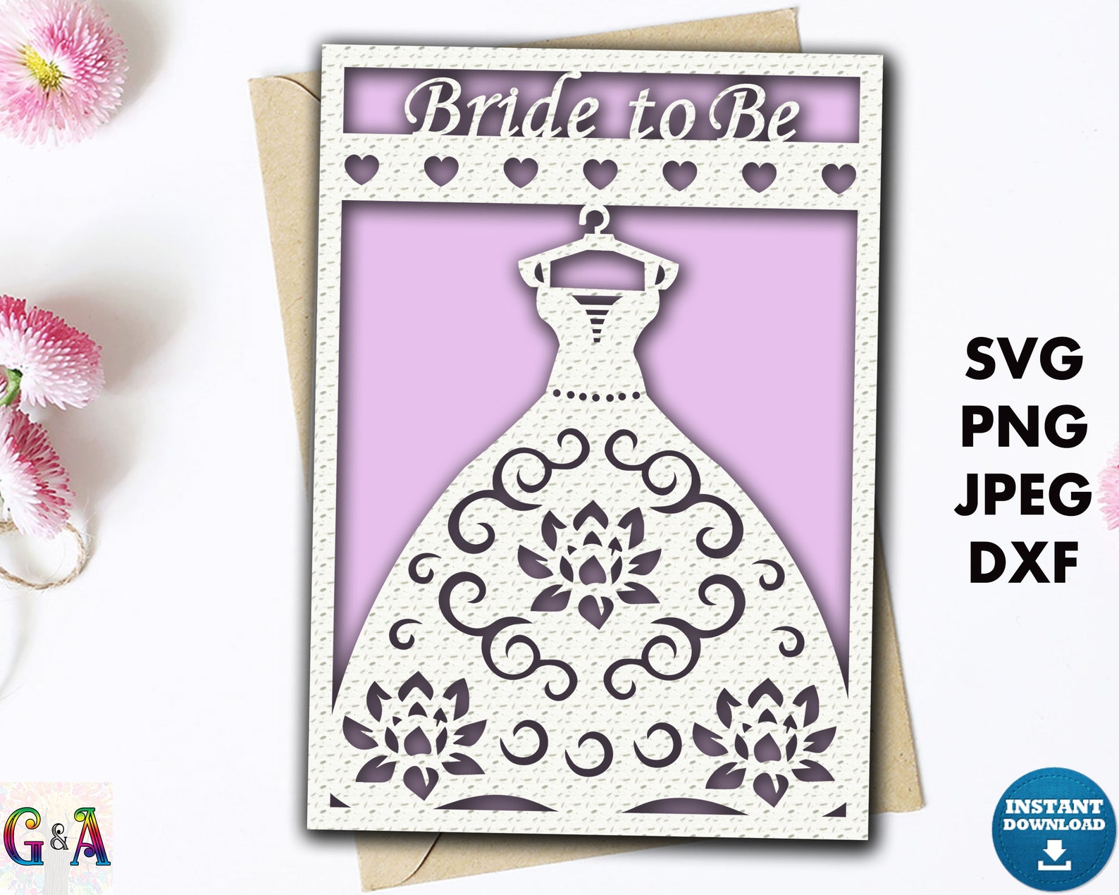 Bridal Shower Card Svg File for Cricut Bride to Be Card Svg - Etsy