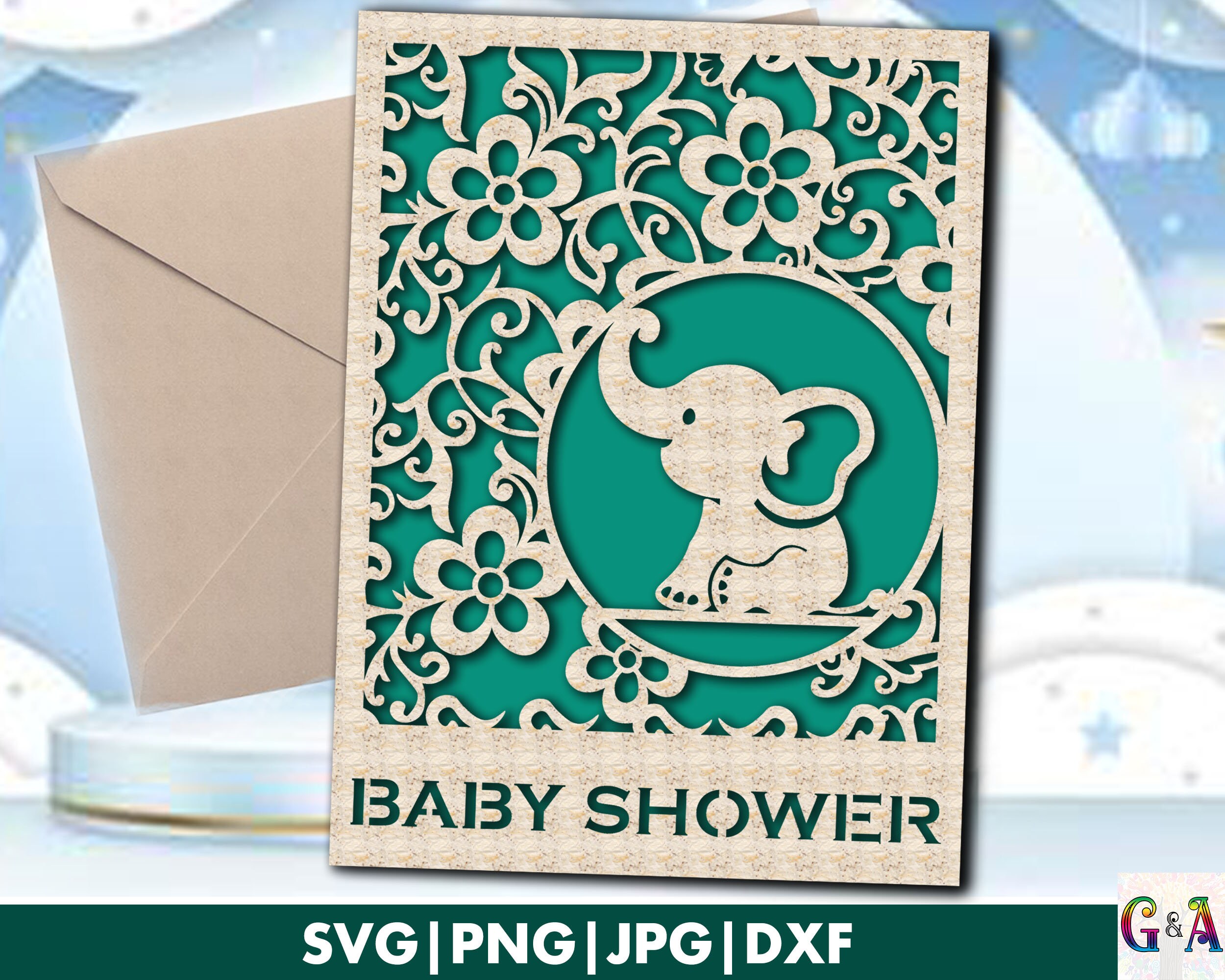 Baby Shower Card Svg Cute Baby Card Cut File for Mom to Be - Etsy