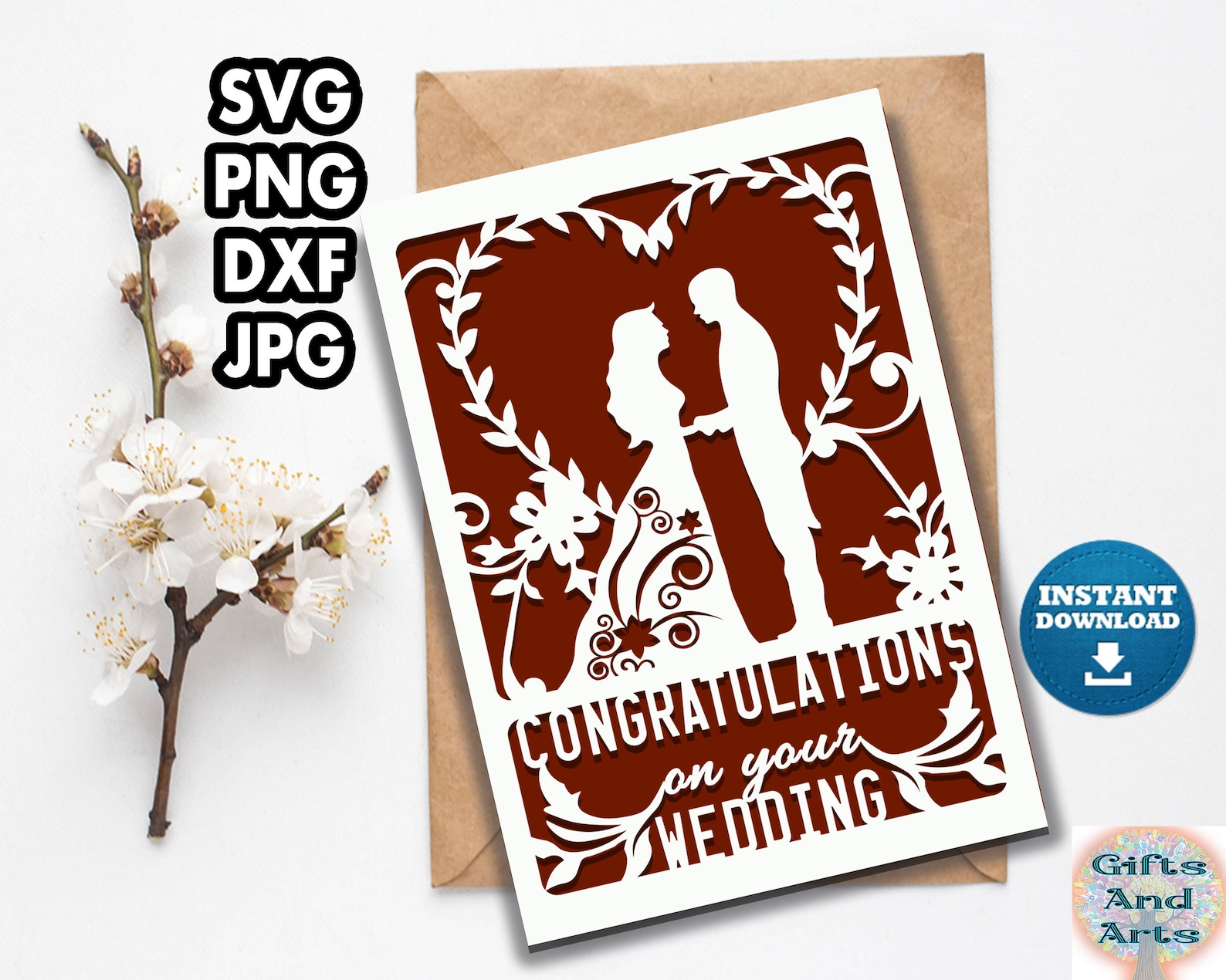 Congratulations Card Svg Wedding Card Svg Wedding Congratulations Svg ...