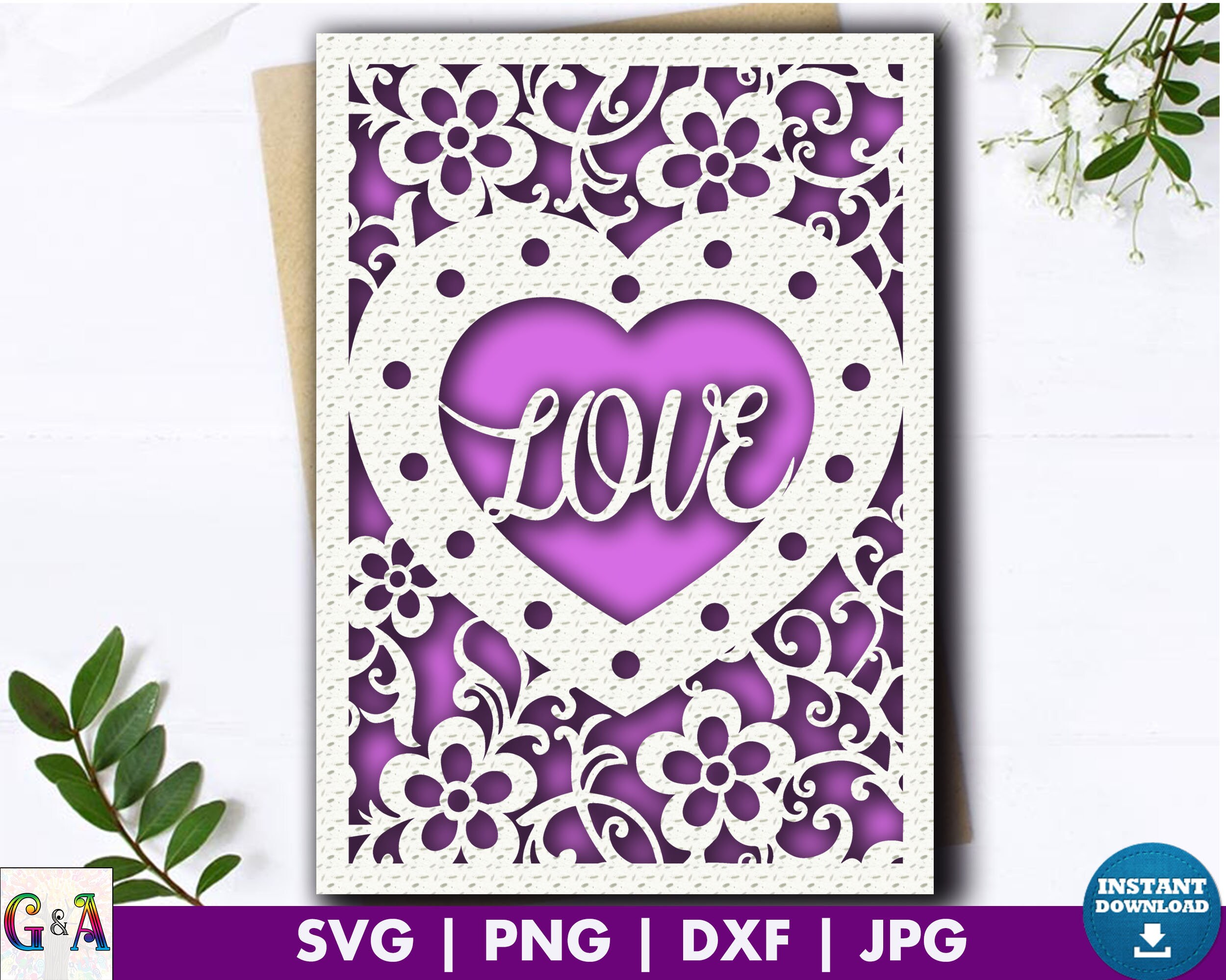 Valentine Card Svg Love Card Svg Happy Valentines Day Card File For