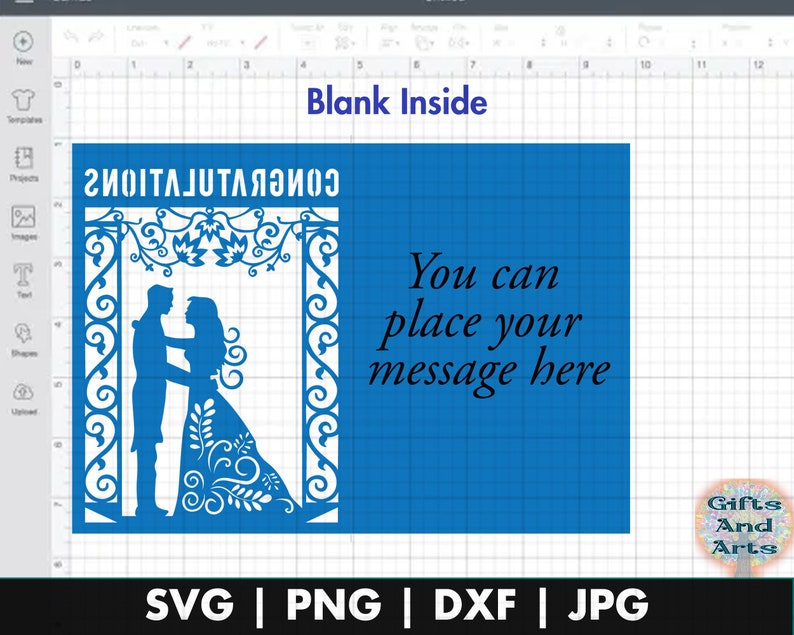 Wedding Card Svg File for Cricut Congratulations Card Svg | Etsy