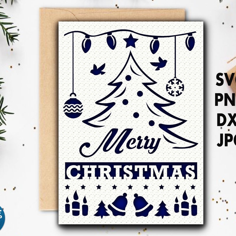 Christmas Card Svg - Etsy