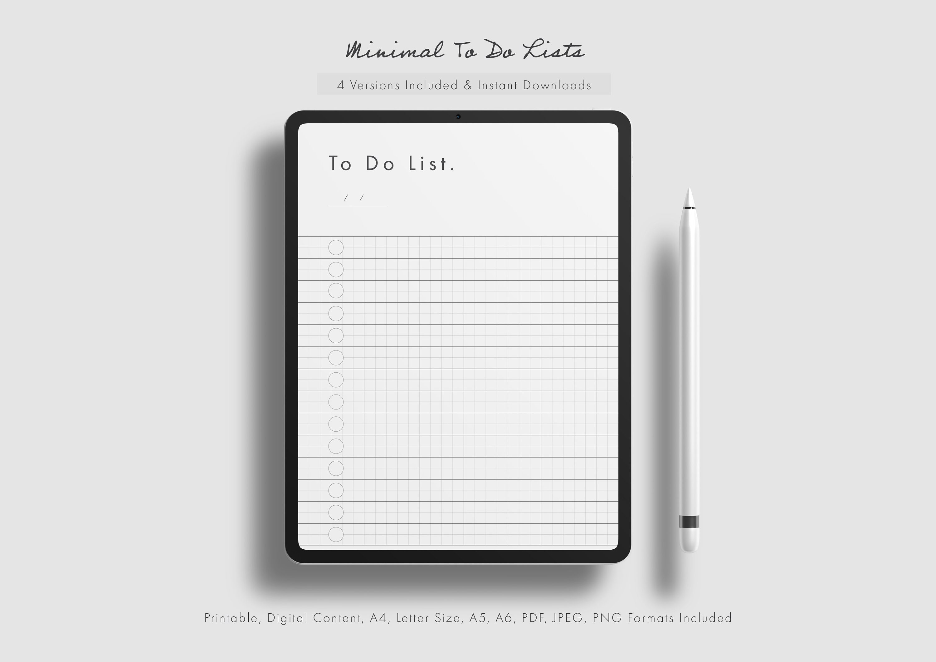 To Do List Printable Digital Download Template A4 Letter Size A5 A6 ...