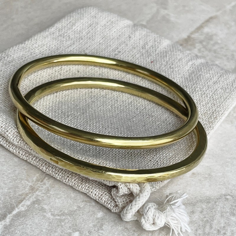 Brass Bangle Set - Etsy