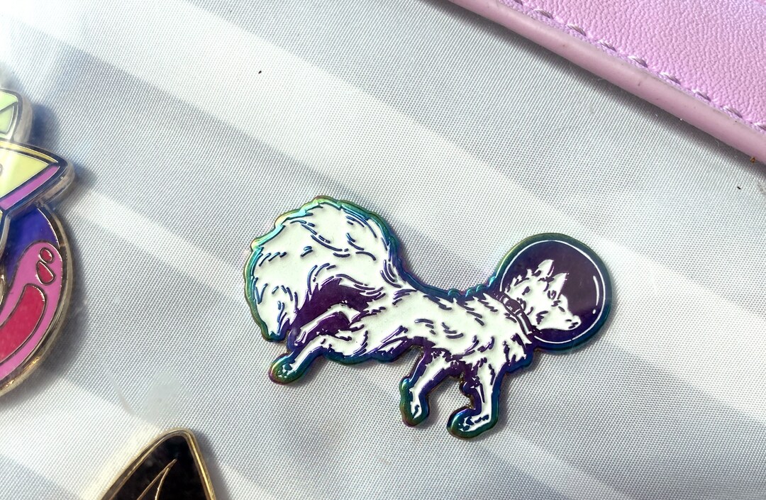 Galaxy Fox Glow in the Dark Rainbow Iridescent Pin - Etsy