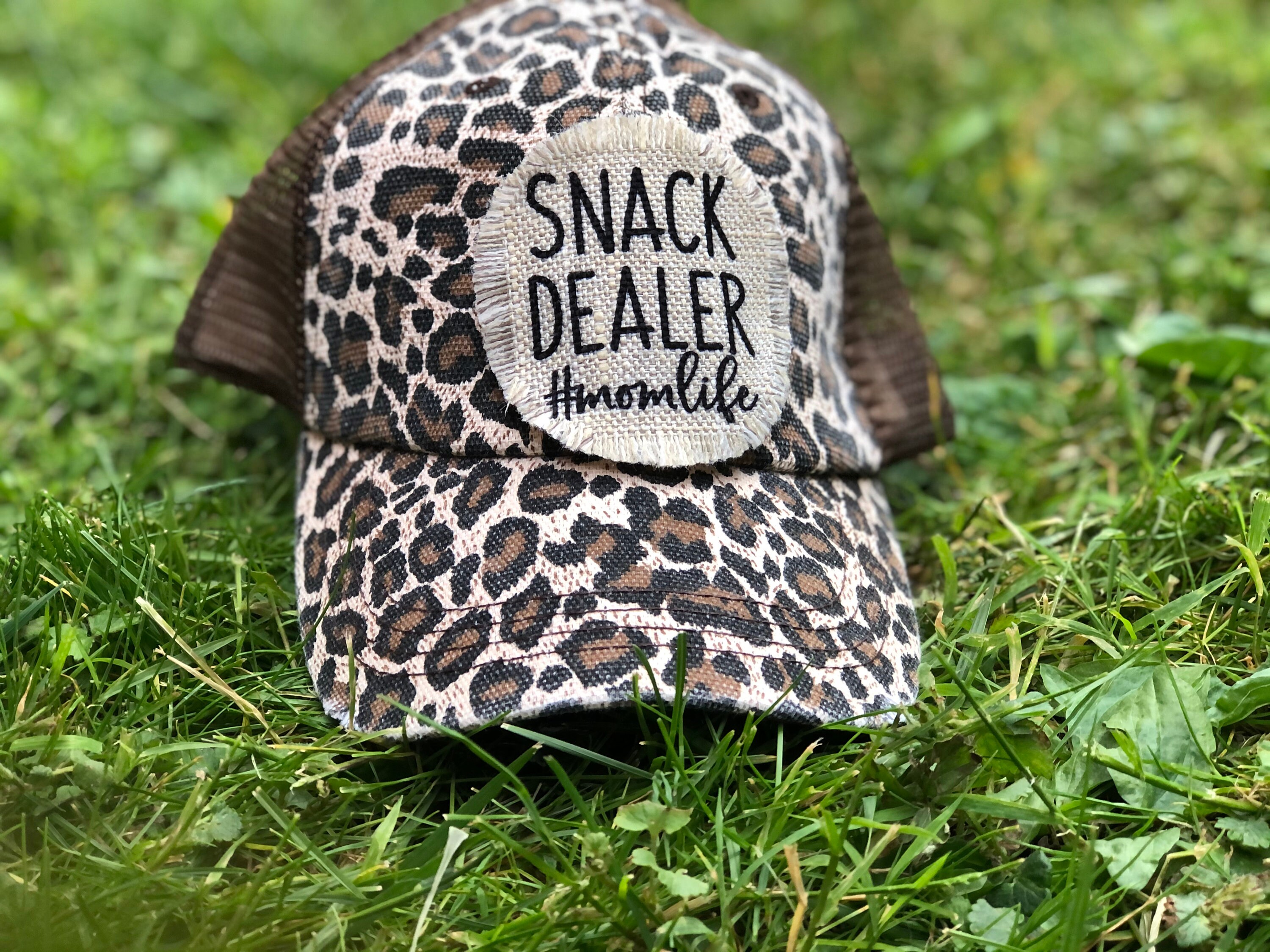 Snack Dealer | Mom Life | Patch Hat | Distressed Gray | Baseball Cap - Etsy