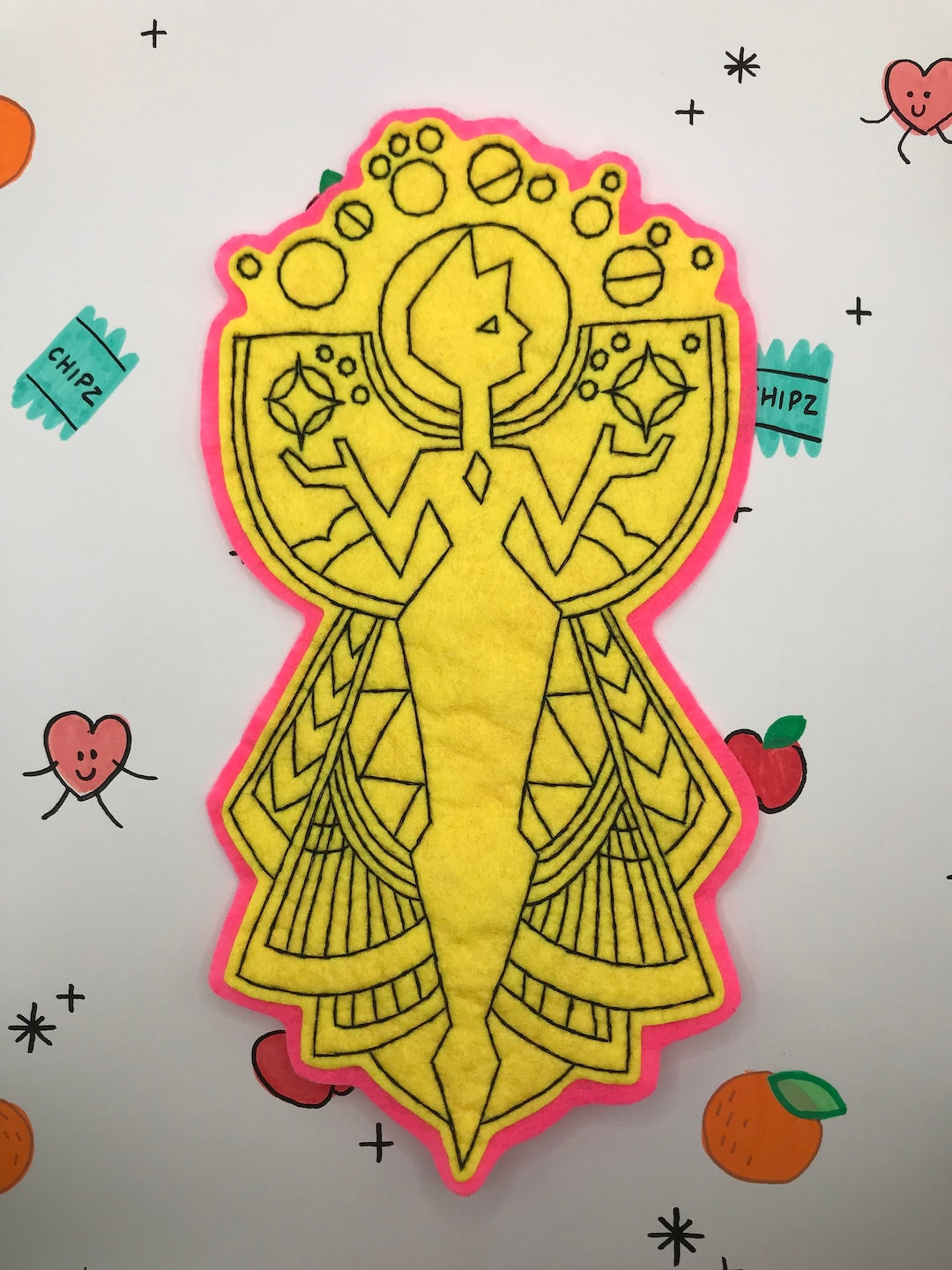 Steven Universe Yellow Diamond Mural Handmade Sew-on Felt Patch - Etsy