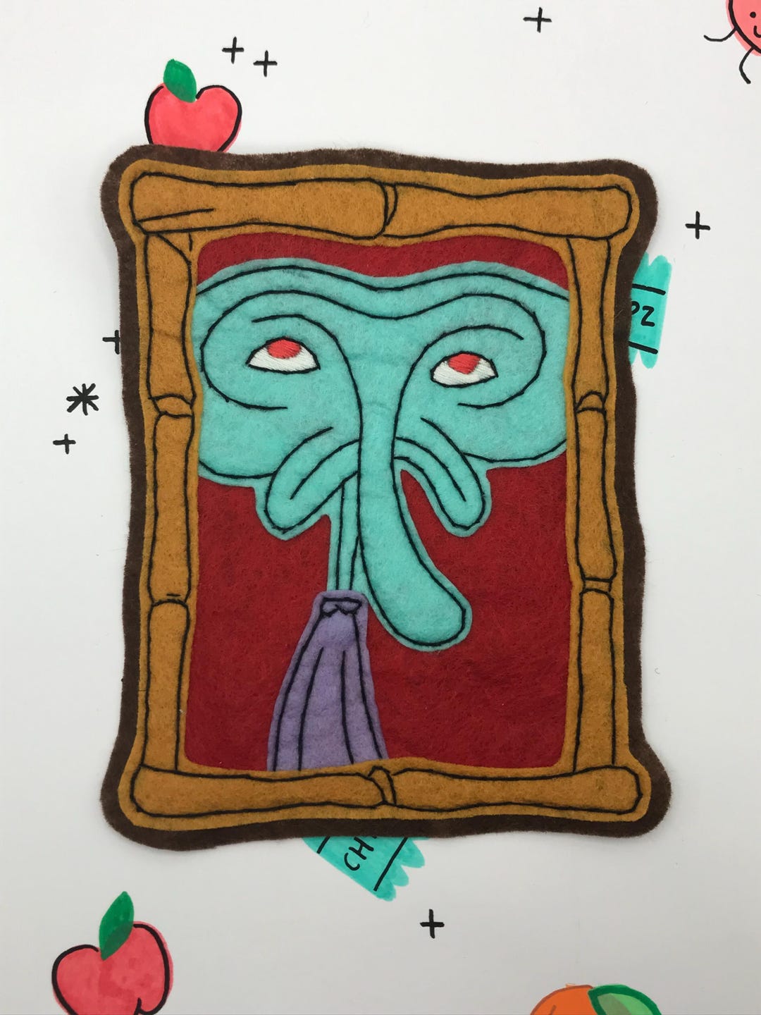 Spongebob Squidward's Painting Handmade Sew-on Felt Patch - Etsy