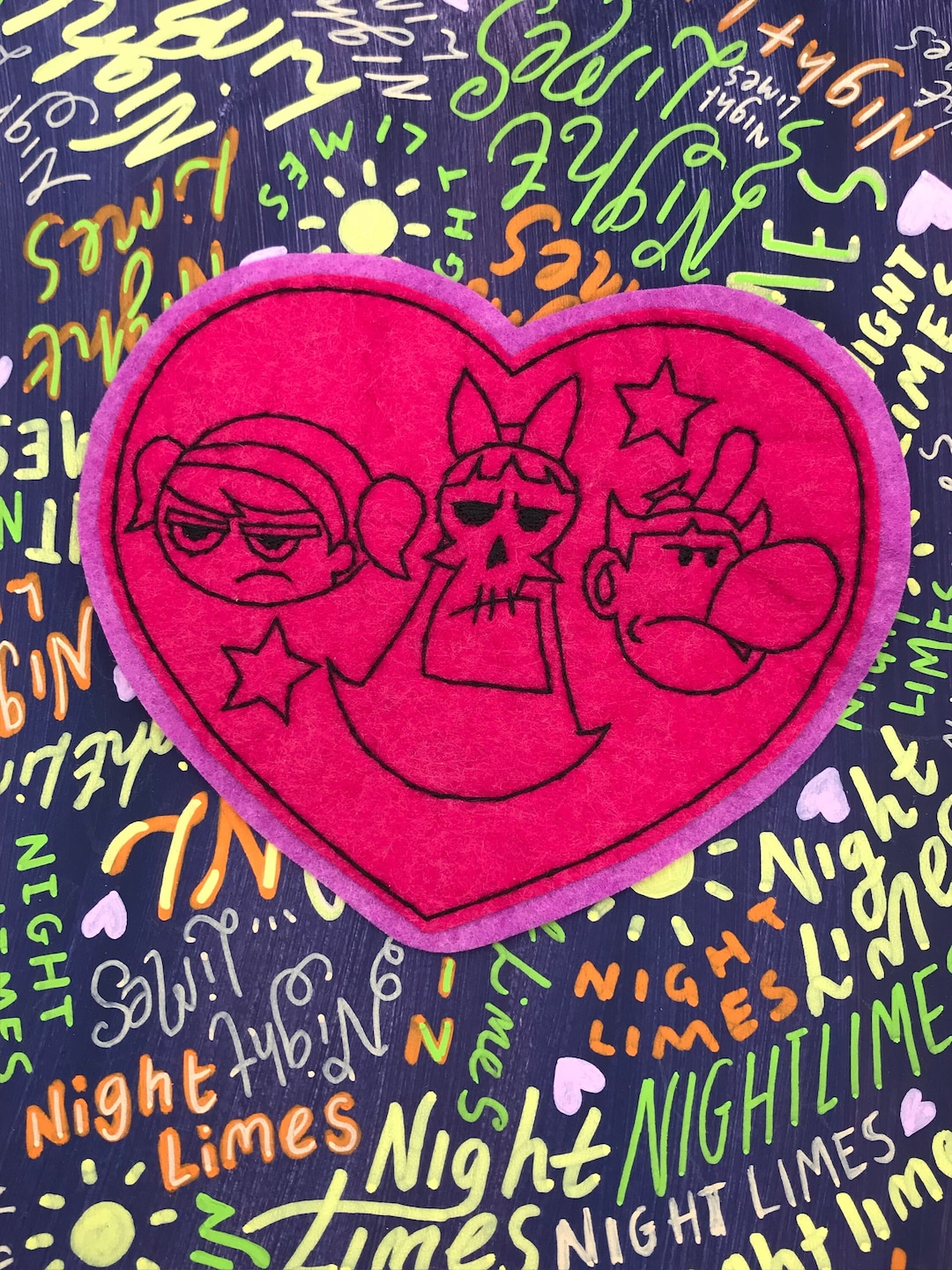Grim Adventures of Billy and Mandy Powerpuff Girls Handmade Sew-on Felt ...