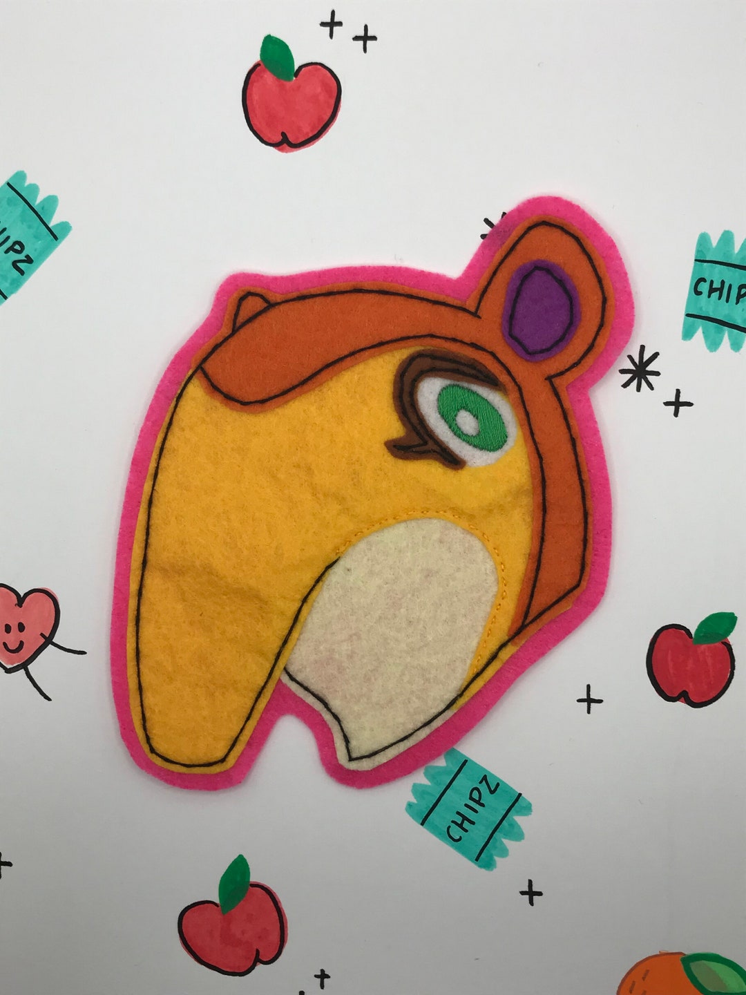Animal Crossing Villager Profile ANNABELLE Handmade Sew-on Felt Patch ...