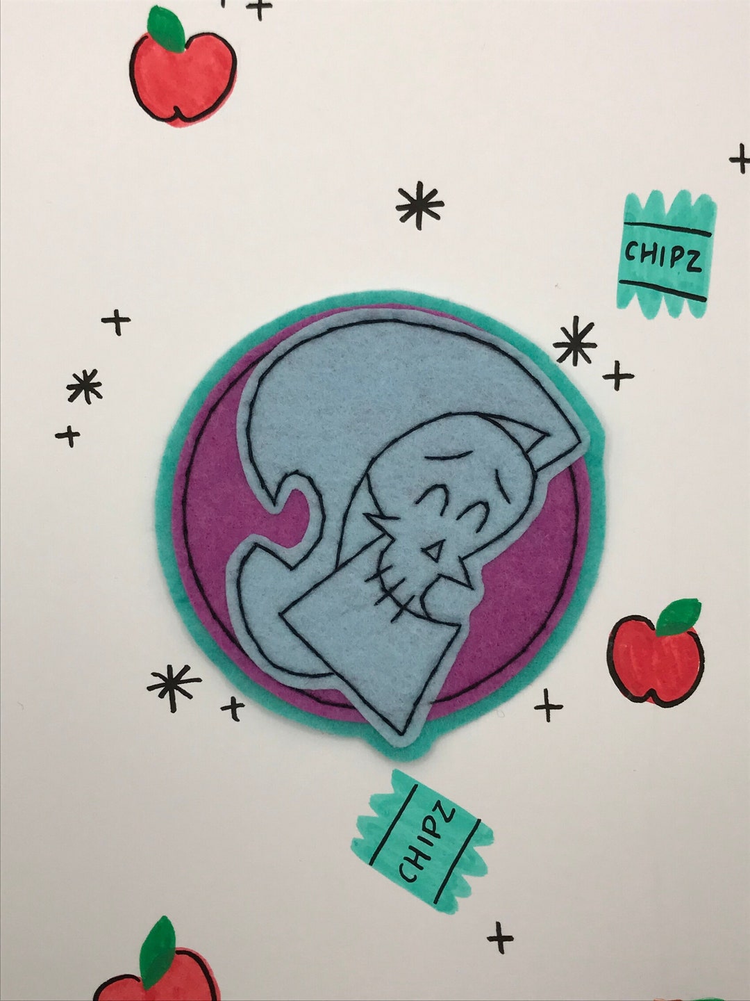 Grim Adventures of Billy and Mandy Happy Grim Handmade Sew-on Felt ...