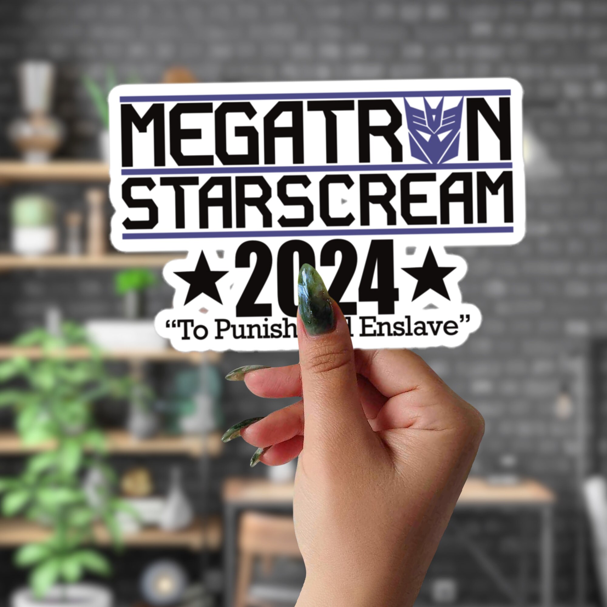 Megatron Starscream 2024 Sticker, Transformers, Decepticons, Funny ...