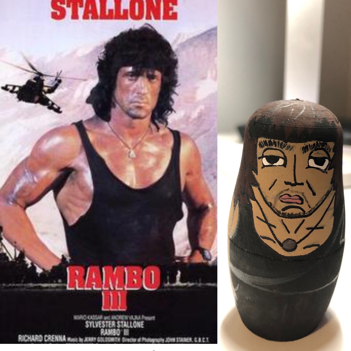 Rambo 1-5 Inspired Custom Painted Nesting Doll - Etsy