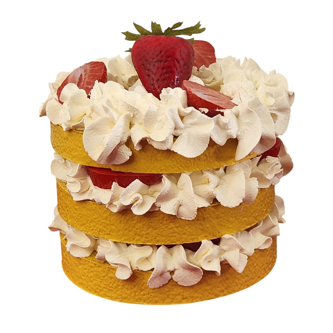 Fake Layer Cake, Summer Cake Prop, Lemon and Blueberry Faux Bake, Fake ...