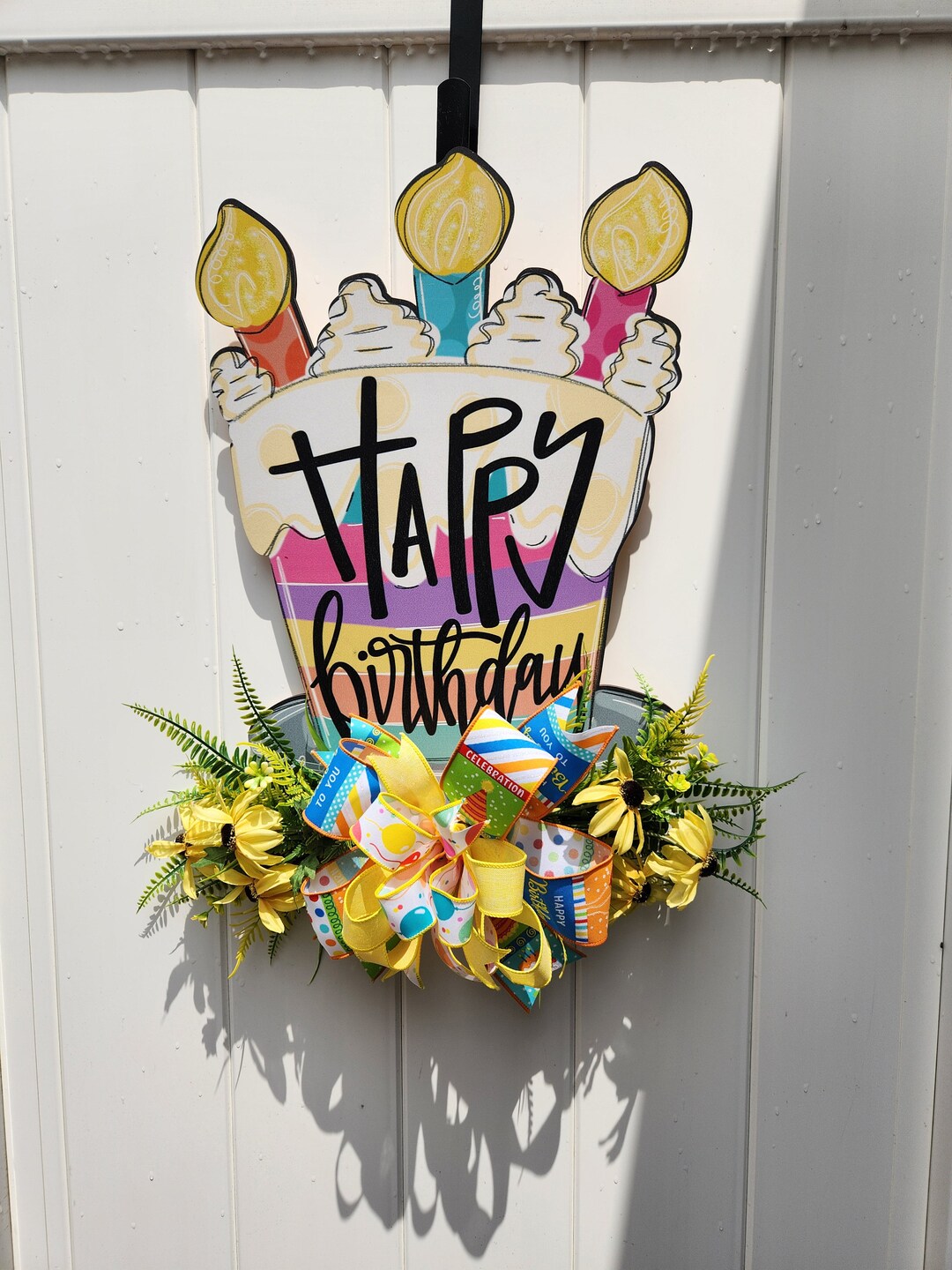 Happy Birthday Door Hanger, Birthday Celebration Decor, Birthday Decor ...