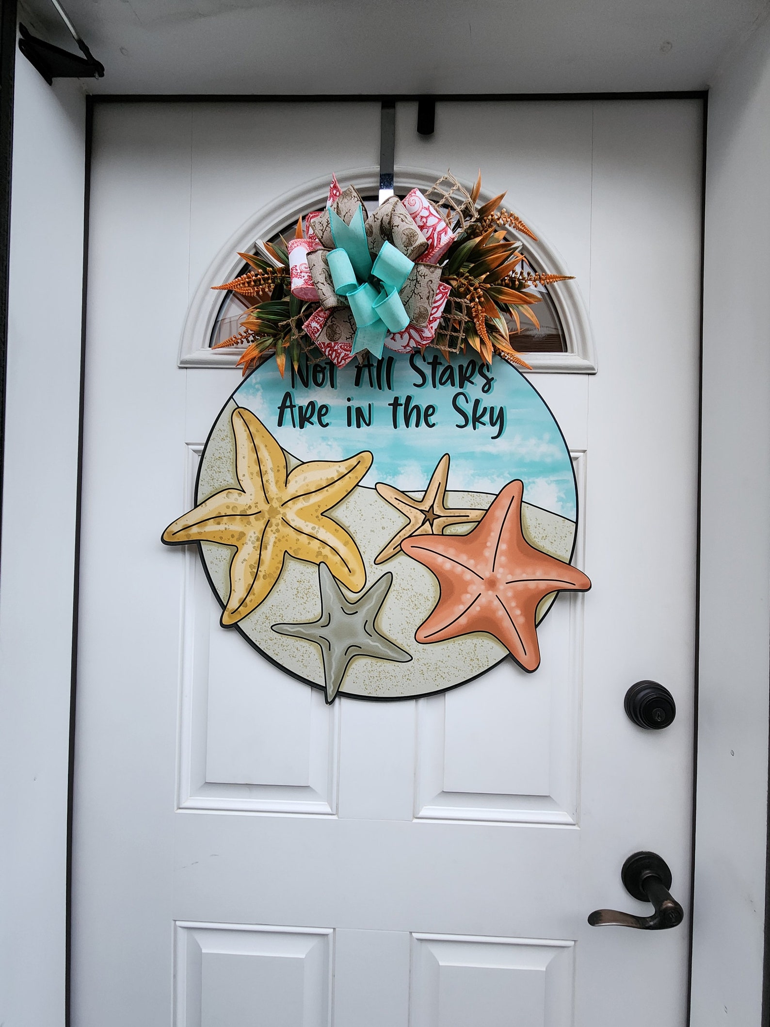 Everyday Beach Themed Door Hanger, Shore Decor, Tropical Decor, Pink ...