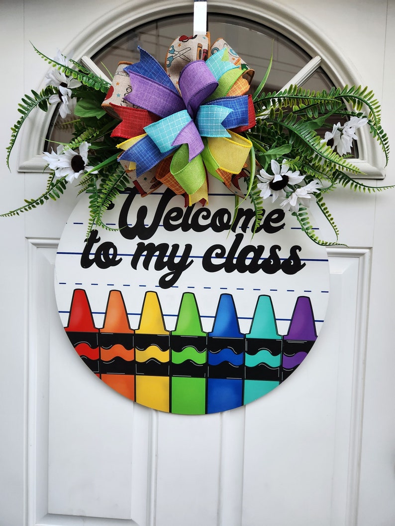 Teacher Class Wreath, Teacher Classroom Decor, Teacher Appreciation ...