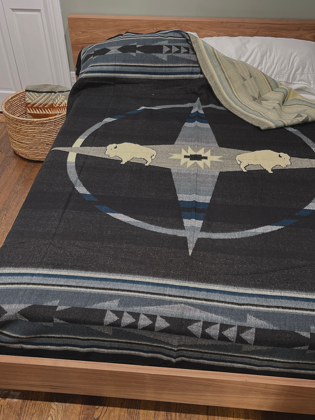Handmade Alpaca Wool Southwest Blanket: Indigenous Artisan Design - Etsy