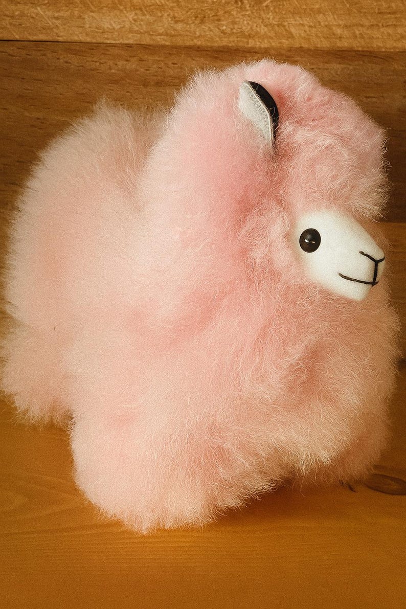 Handmade Baby Alpaca Keychain: Fluffy Llama Charm - Etsy