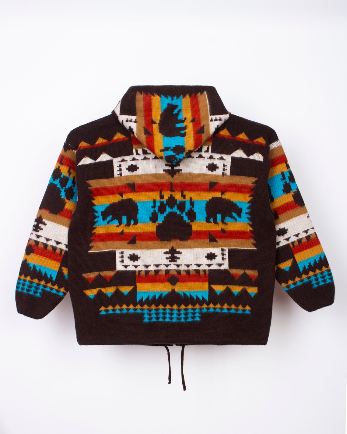 Alpaca Wool Southwestern Jacket: Indigenous Design, Native American ...