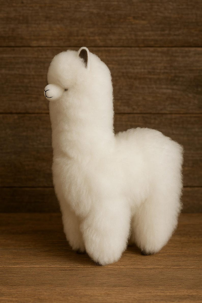 Handmade Baby Alpaca Llama Plush: Soft Wool Stuffed Animal - 18" - Etsy