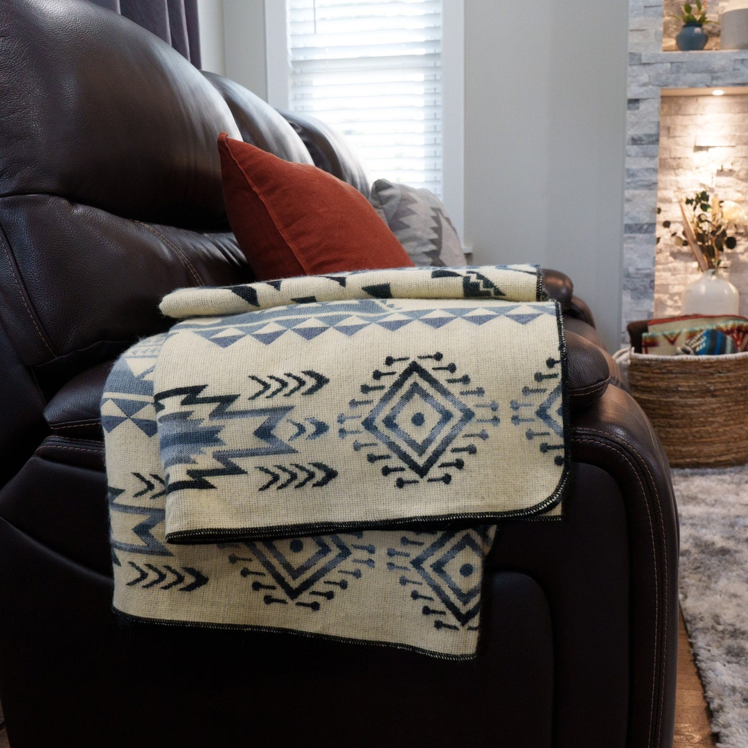 Southwest Throw Blanket, Native Blanket, Alpaca Wool Throw, Navajo ...