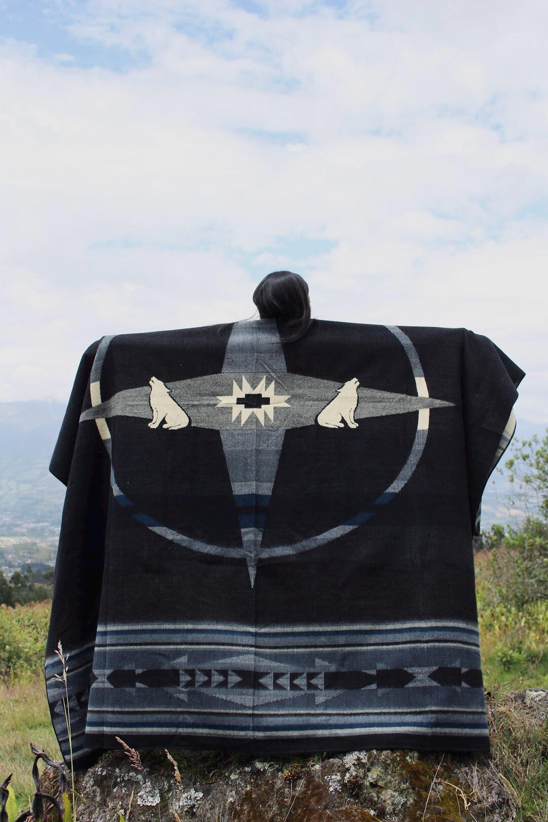 Handmade Alpaca Wool Blanket: Southwest Native Design Throw, Navajo ...