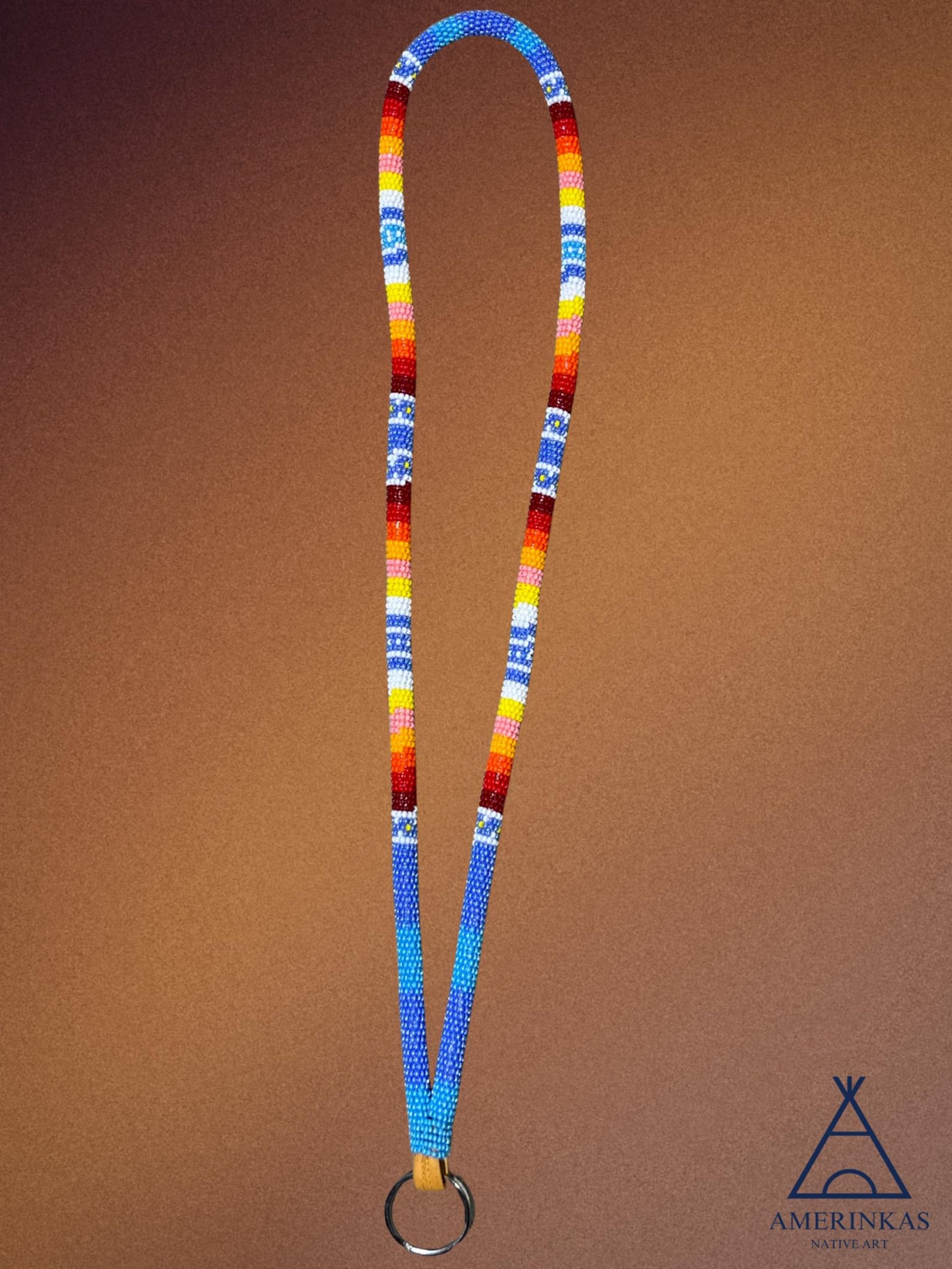 Indigenous Made Beaded Lanyard - Handmade Teacher and Nurse ID Badge ...