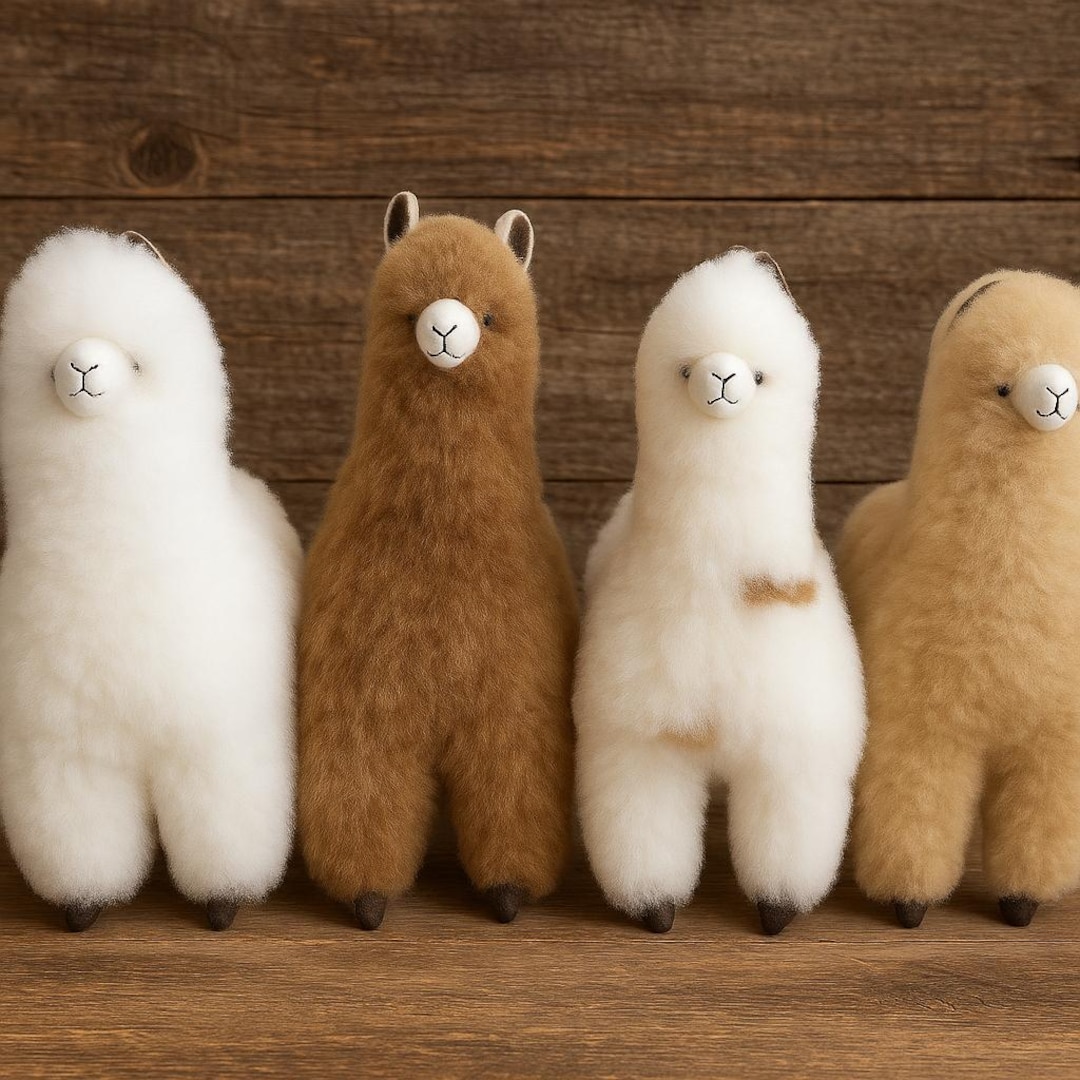 Handmade Baby Alpaca Llama Plush: Soft Wool Stuffed Animal - 18" - Etsy