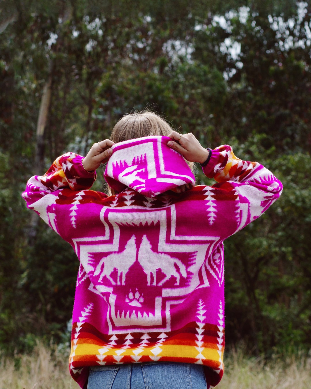 Alpaca Wool Southwestern Jacket: Indigenous Design, Native American ...