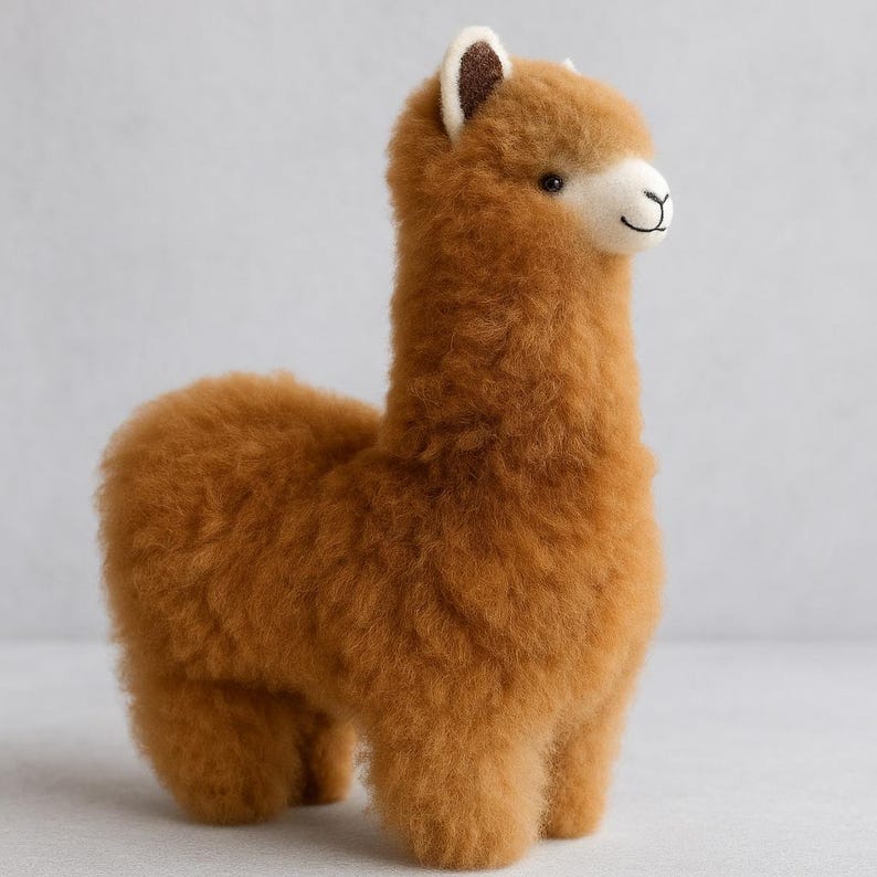 Handmade Baby Alpaca Llama Plush: Soft Wool Stuffed Animal - 18" - Etsy