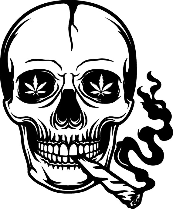 Marijuana Skull - Etsy