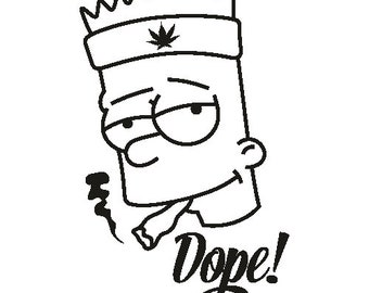 Bart Simpson Stoner Svg - Etsy UK