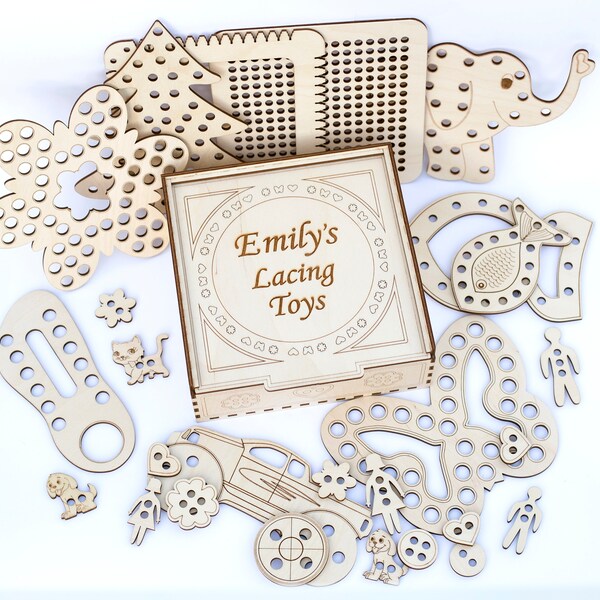 Wooden Lacing Toy - Etsy