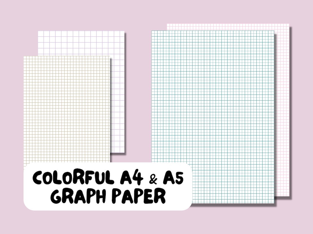 Colorful Graph, Grid Paper for Journaling and Crafts Digital Download ...