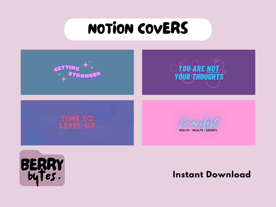 Inspiring Purple Cover Art for Notion PNG Files 1500 X 600 Px Size - Etsy