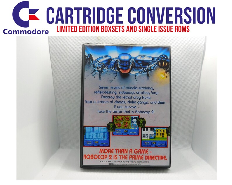 Commodore 64 ROBOCOP 2 Cartridge Replica 1:1 Ocean Software - Etsy