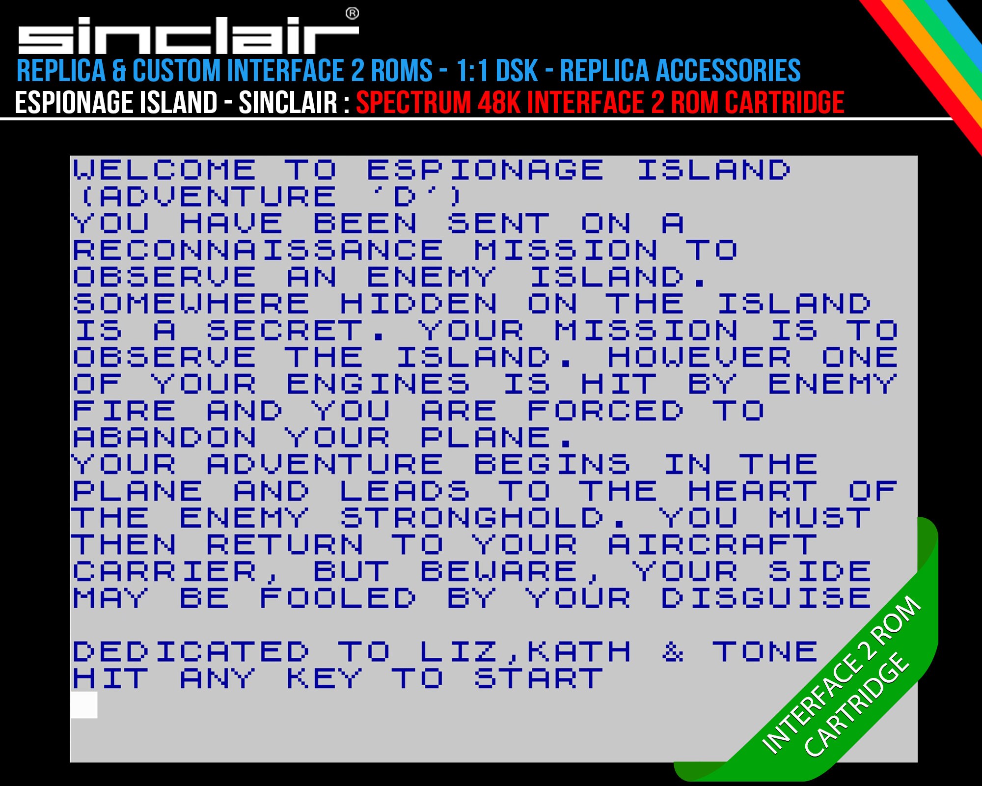 Cartucho ROM Sinclair ZX Spectrum 48k Isla de Espionaje - Psion - Etsy ...