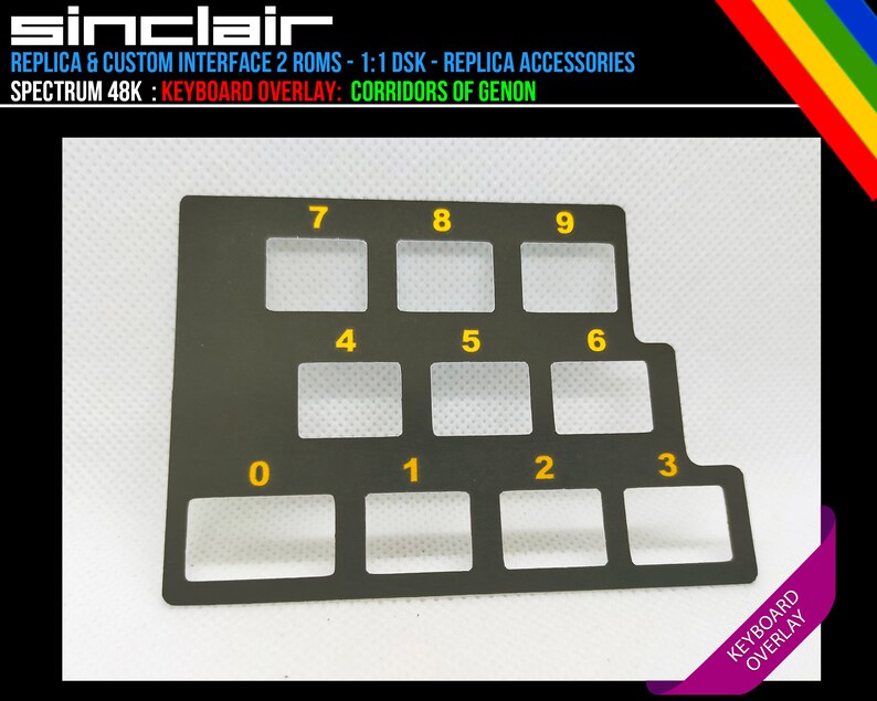 Sinclair ZX Spectrum Keyboard Overlay - Corridors of Genon - Etsy