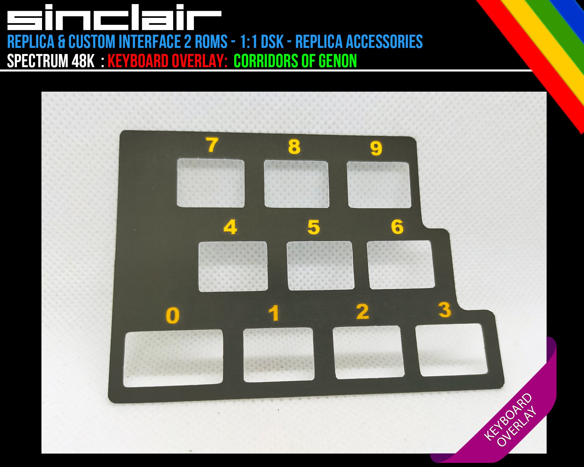 Sinclair ZX Spectrum Keyboard Overlay - Corridors of Genon - Etsy