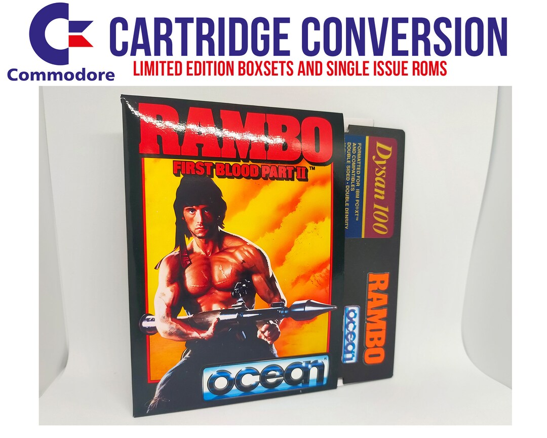 Commodore 64 5.25 Disk Rambo First Blood Thunder Mountain 1:1 Kryoflux ...