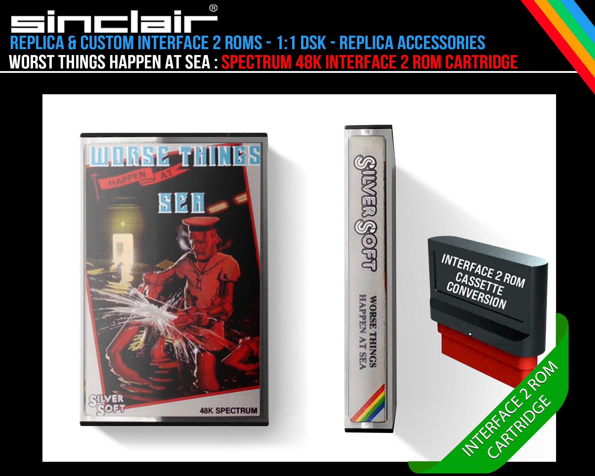 Sinclair ZX Spectrum 48k ROM Cartridge Worse Things Happen At | Etsy