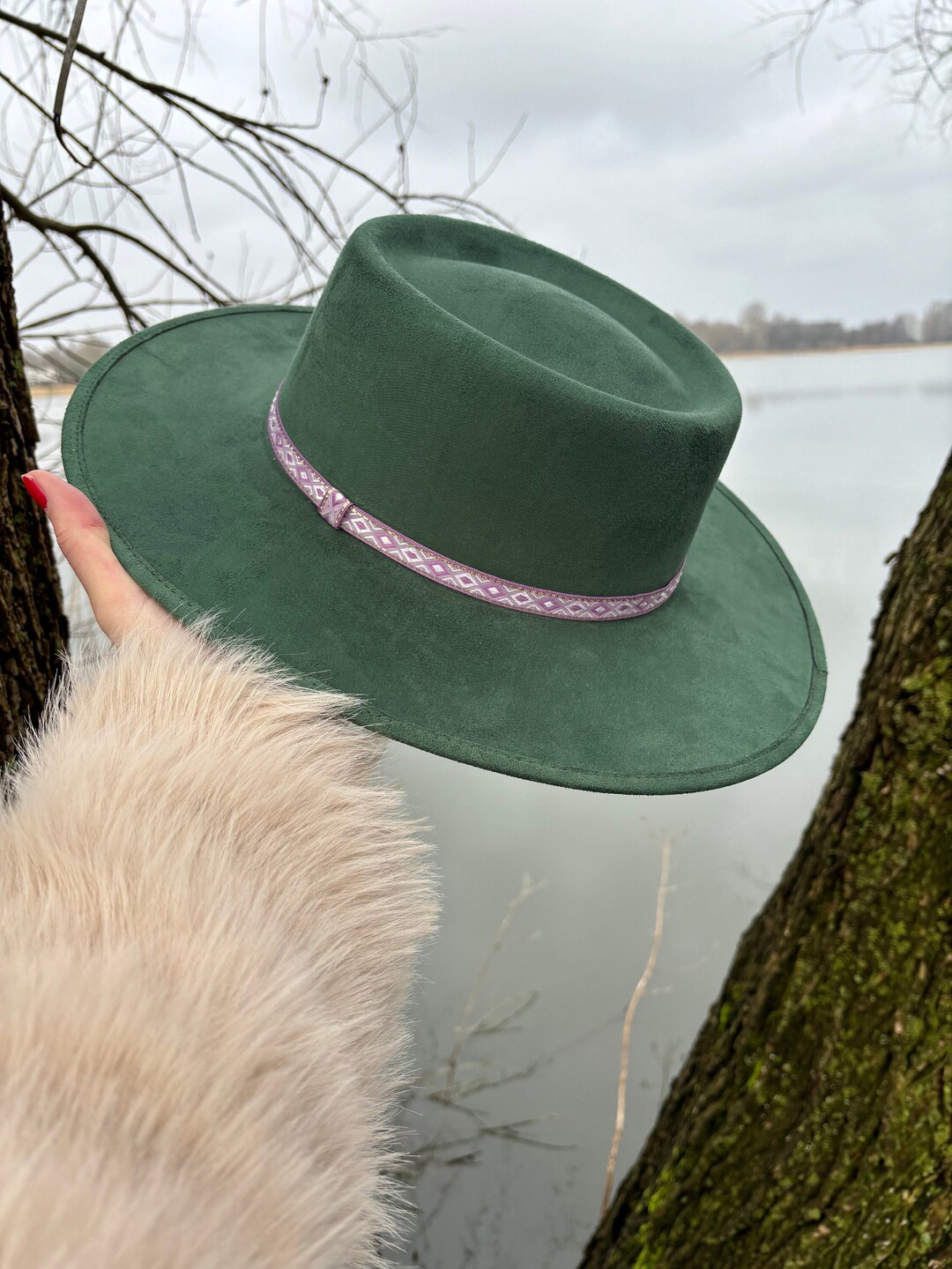 Green Bolero Hat | Boater Hat | Mexican Wide Brim | Golf Hat | Fedora ...