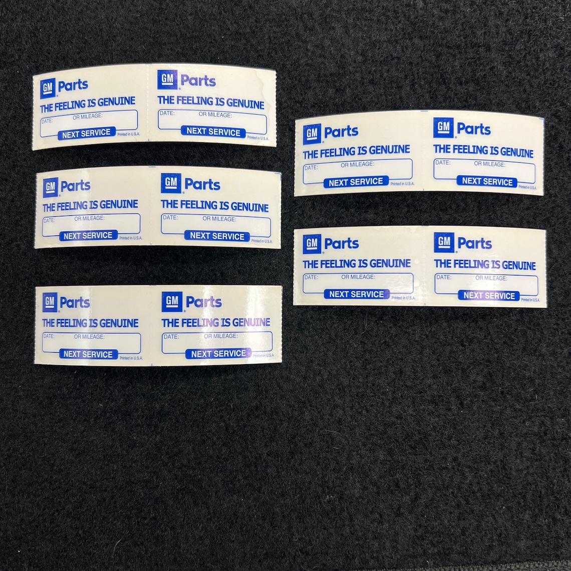 Vintage GM Oil Change Windshield Service Reminder Sticker Cling Lot of ...