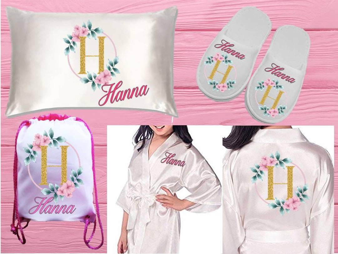 5 Slumber Party Sets, Personalized Slumber Party Set, Monogram Robe ...