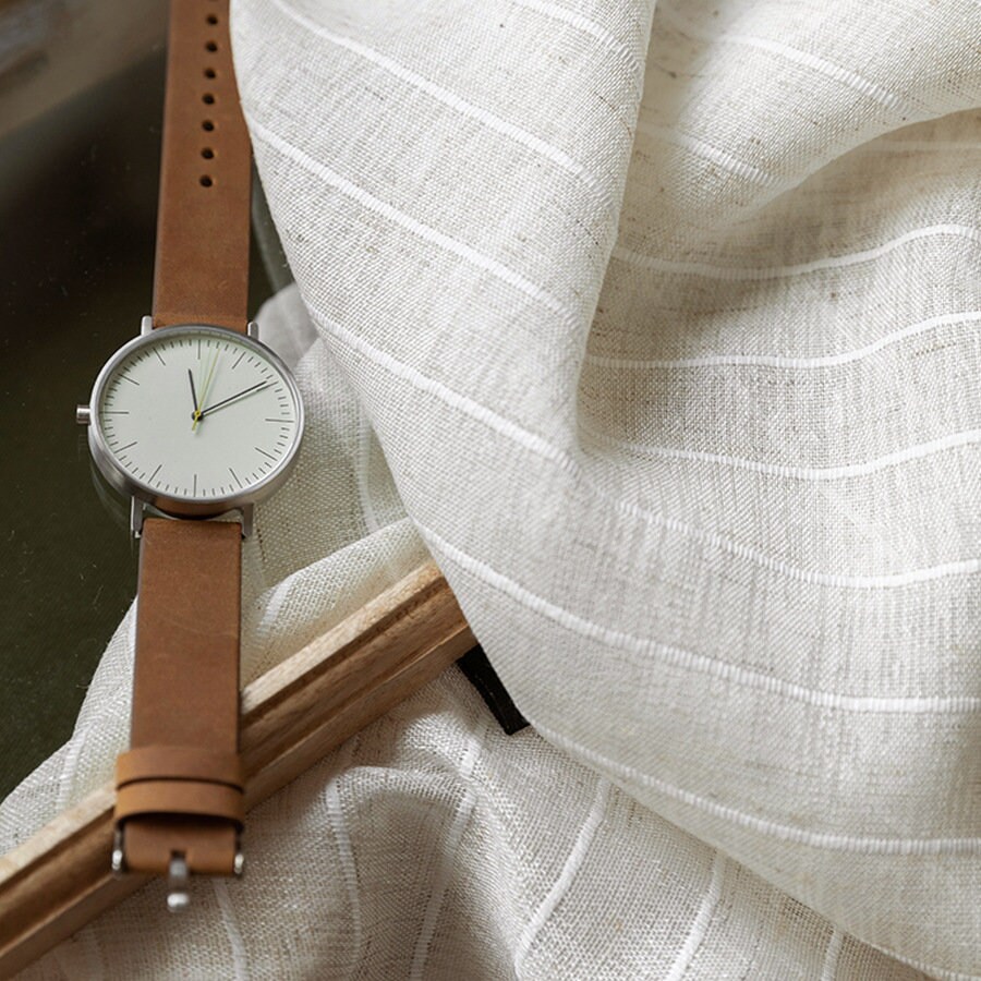 Japanese Style Linen Texture Vertical Stripe Pattern Sheer | Etsy