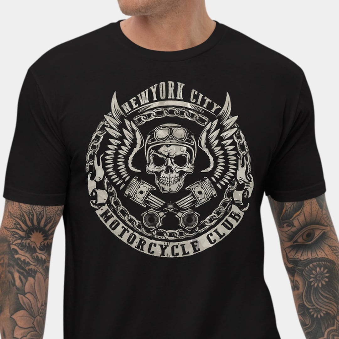 Motorcycle Shirt | Biker Shirt | NYC Motorcycle Club Short Sleeve T ...