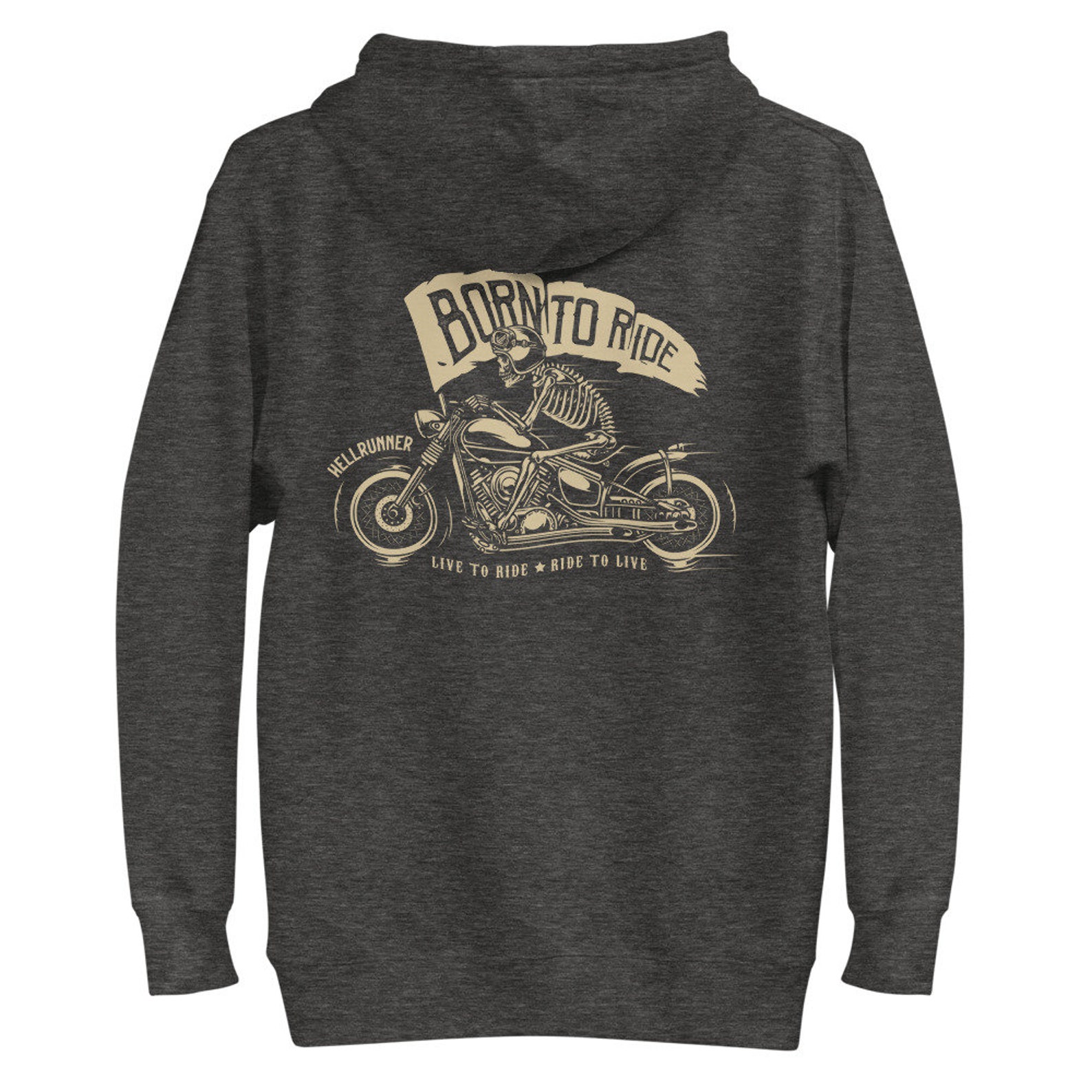 Motorcycle Hoodie | Biker Hoodie | Born to Ride | HELLRUNNER Men’s ...